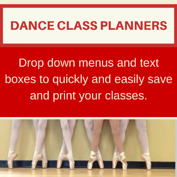 Dance Class Planner - Ballet- Editable Ballet Lesson Plan – Teaching ...