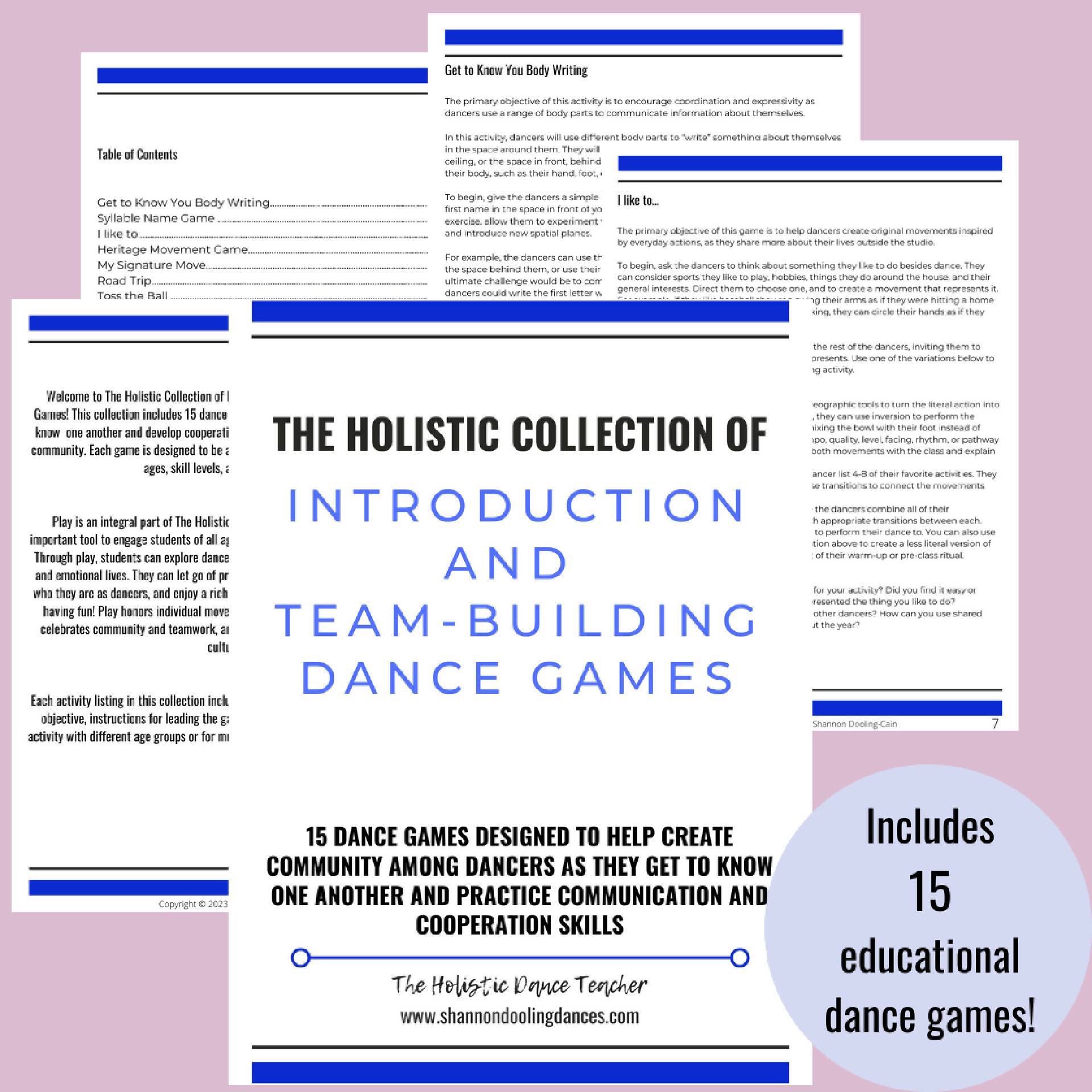 Introduction and Team-Building Dance Games – Teaching Artist Exchange