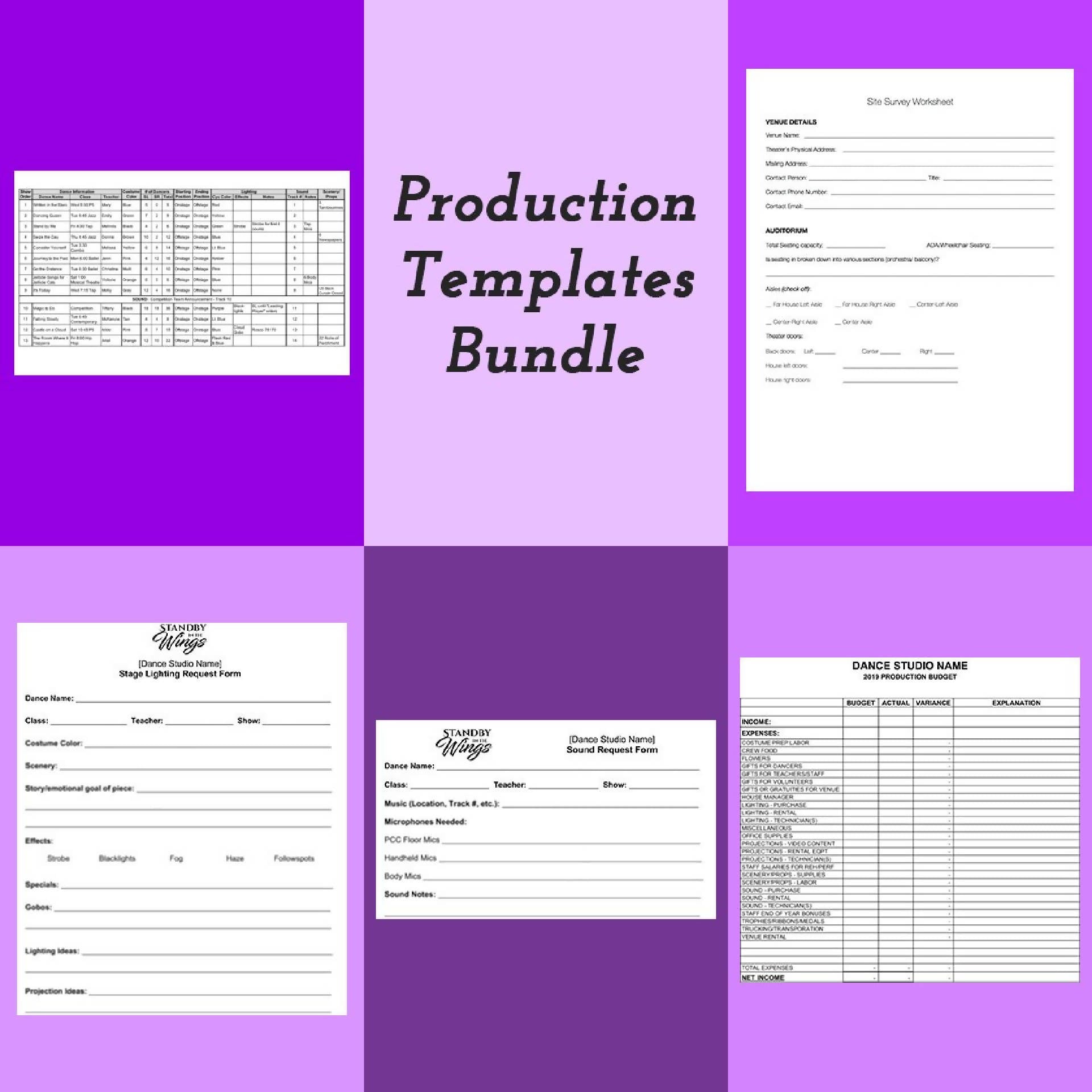 Recital Production Templates Bundle – Teaching Artist Exchange