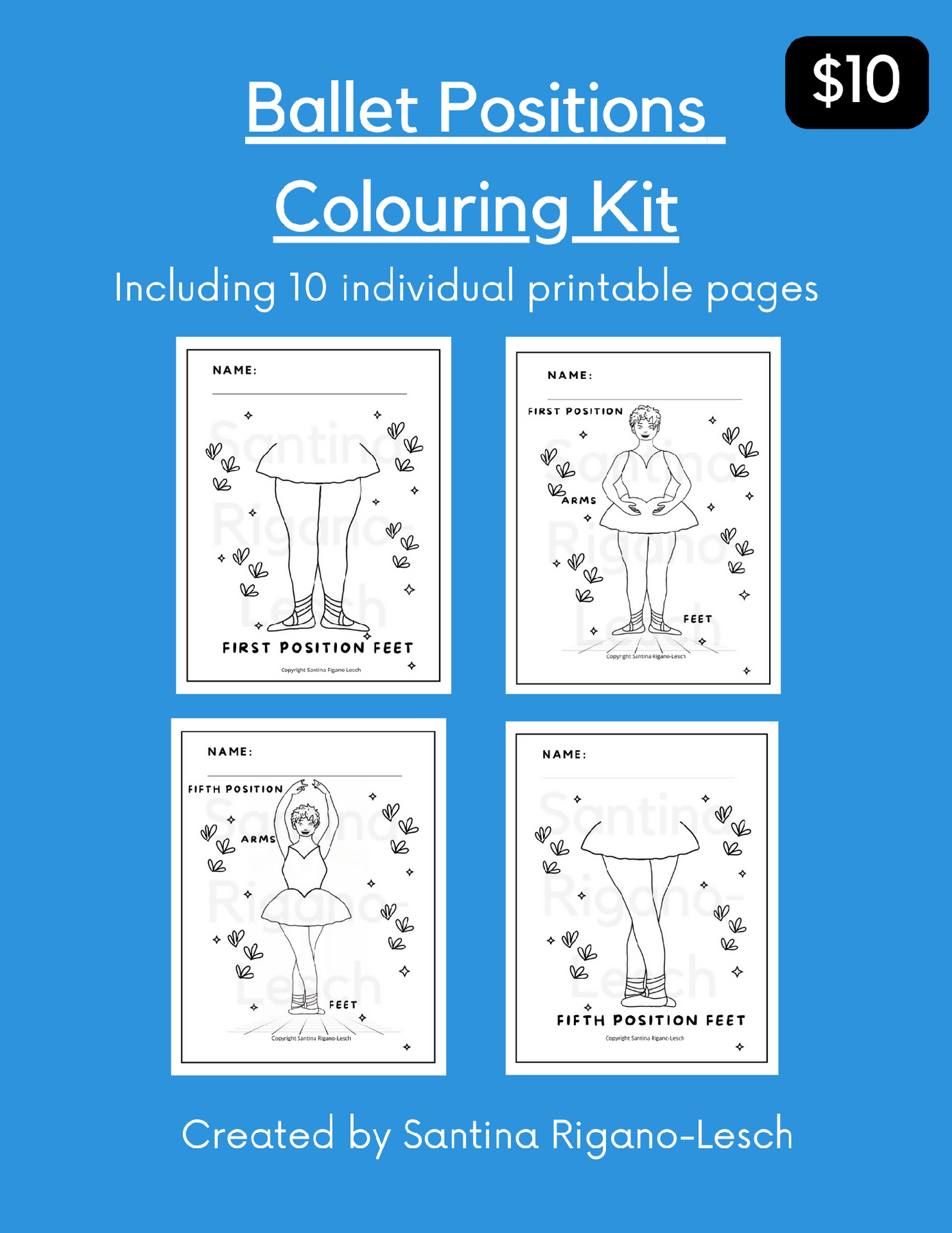 Ballet Positions Colouring Kit – Teaching Artist Exchange