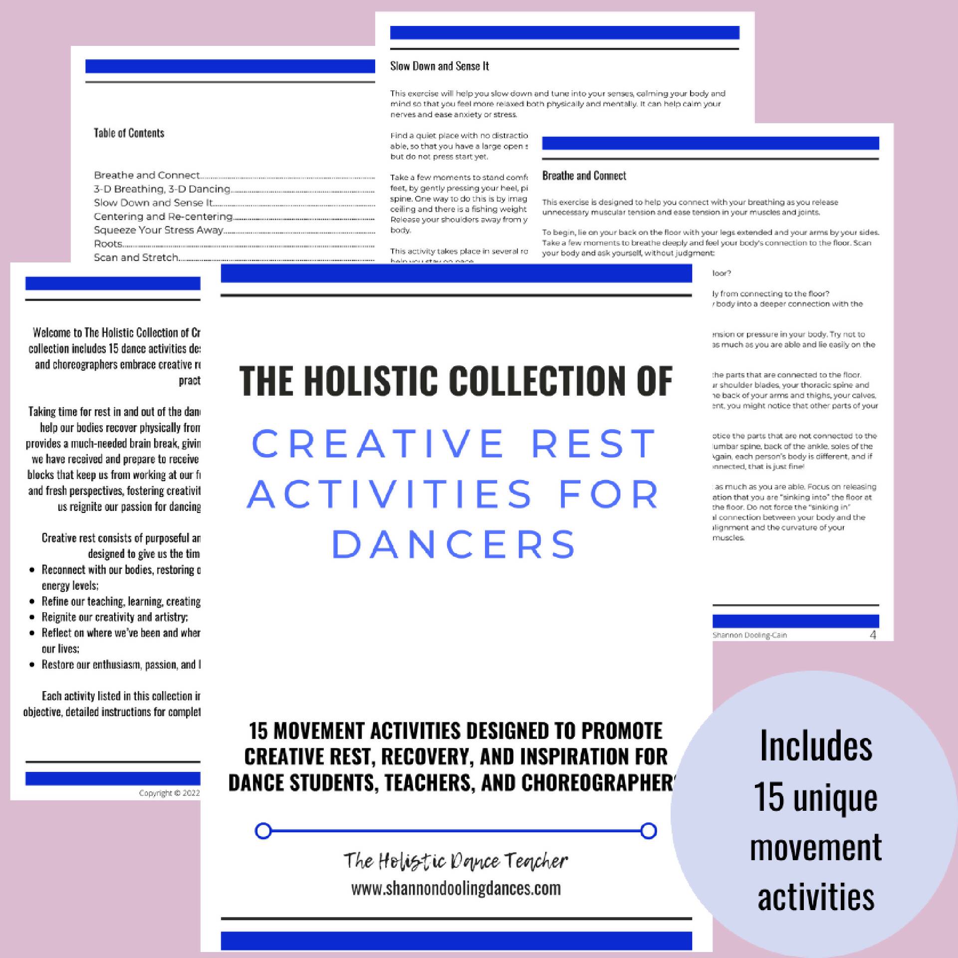 Creative Rest Activities for Dancers – Teaching Artist Exchange